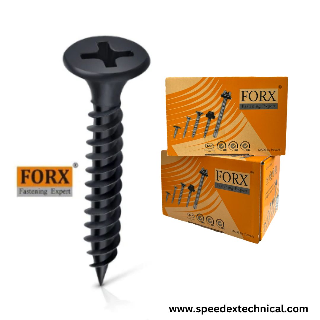 Drywall Twinfast Black (Fine Thread) برغي جبس أسود – Speedex Technical